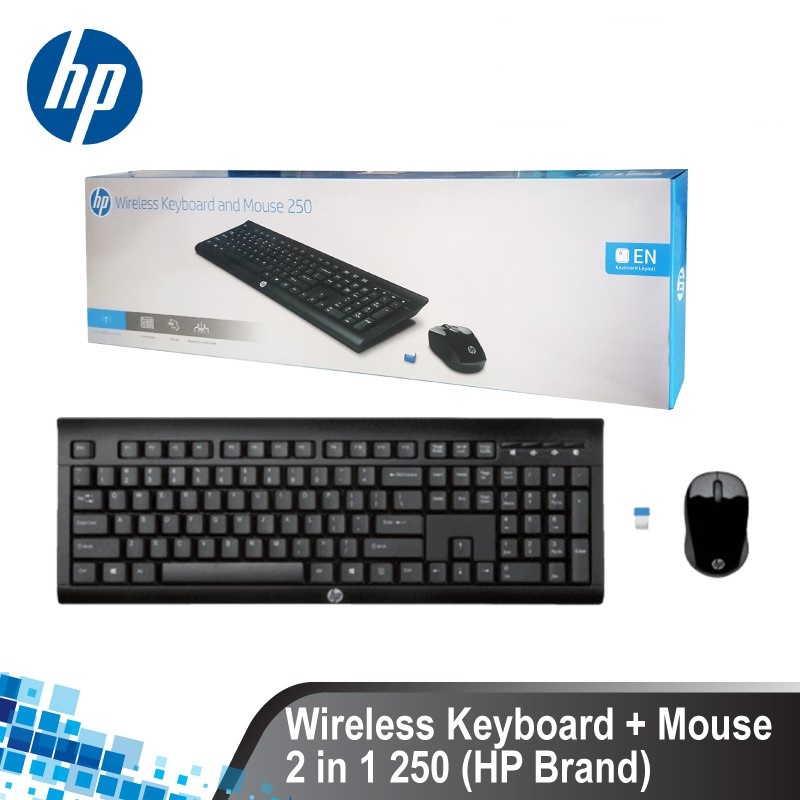 Genuine HP 250 Wireless Keyboard and Mouse 1 year warranty | Shopee ...