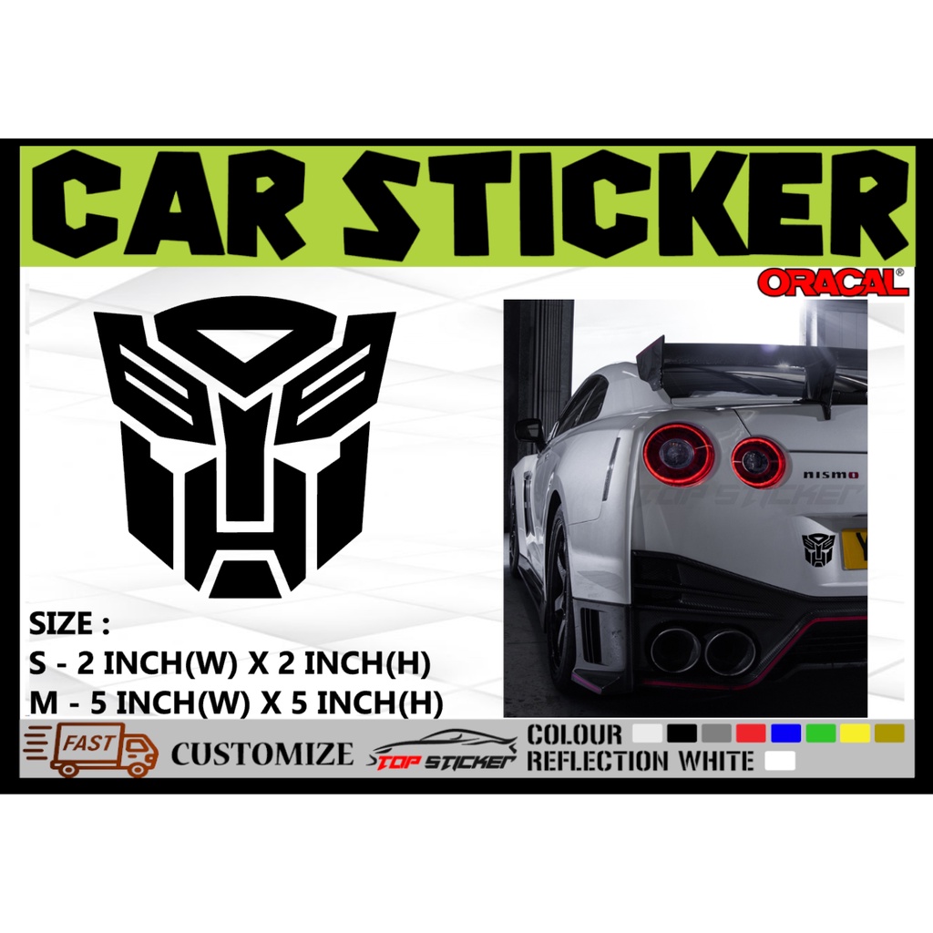AUTOBOT TRANSFORMERS CAR STICKER | Shopee Malaysia