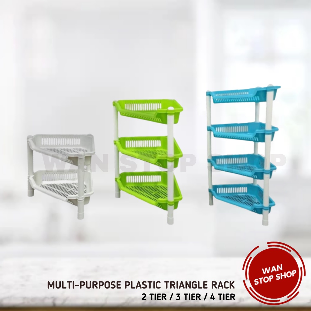 Multipurpose Stackable Triangle Rack, Rak Plastik Serbaguna Bertingkat ...