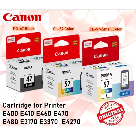 Canon PG-47 Black Ink Cartridge/ CL-57 / CL-57 Small Color Ink ...
