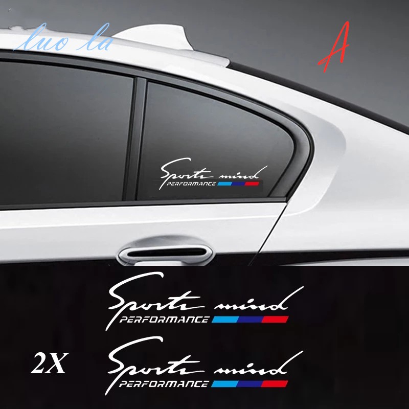 2pcs M Power Performance car windows sticker for bmw E36 E39 E46 E60 ...