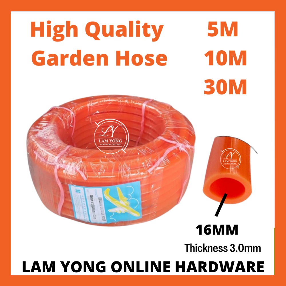 Garden hose 5m / 10m / 30m Aeroplane Orange Garden Hose Pipe - 16mm ...