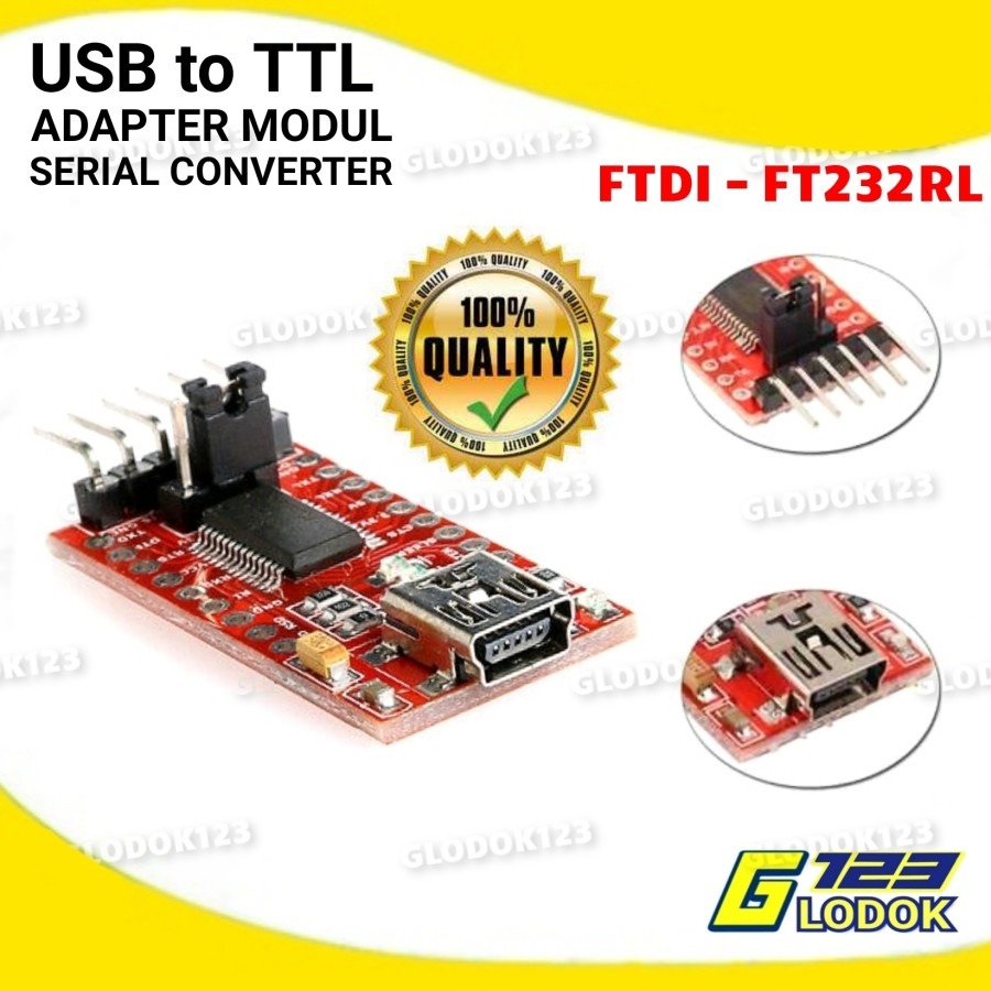 Ftdi FT232RL FT232 USB To TTL Serial Converter Adapter Module | Shopee ...
