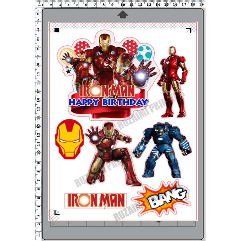 Iron Man Cake Topper 002 | Shopee Malaysia