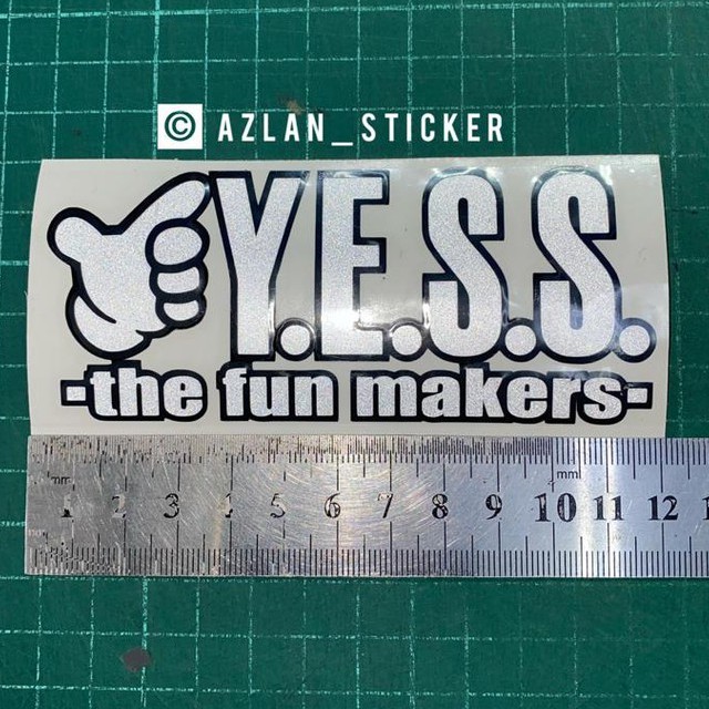 YESS THE FUN MAKERS - Sticker (Reflective) READY STOCK | Shopee Malaysia