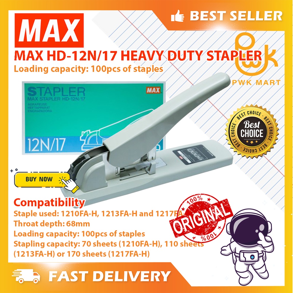 MAX HD-12N/17 HEAVY DUTY STAPLER | Shopee Malaysia