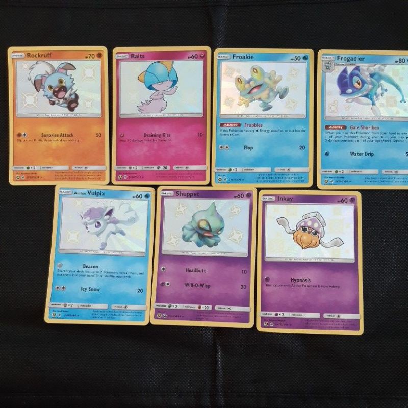 Pokemon Card TCG: Hidden Fates: Shining Rockruff/Ralts/Froakie ...