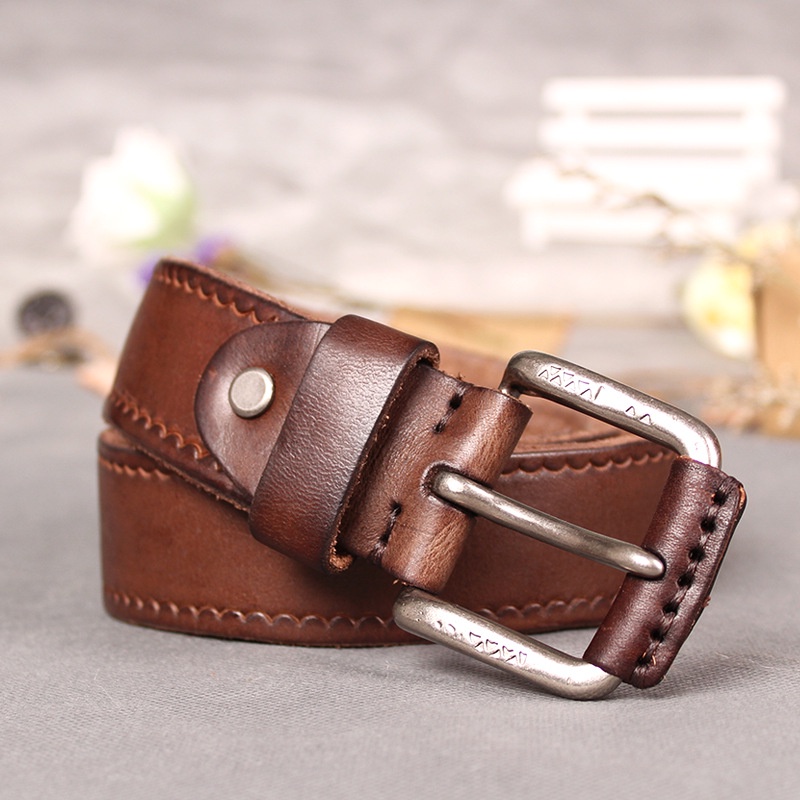 Retro Original Leather Belt For Men Soft And Tough Without Mezzanine ...