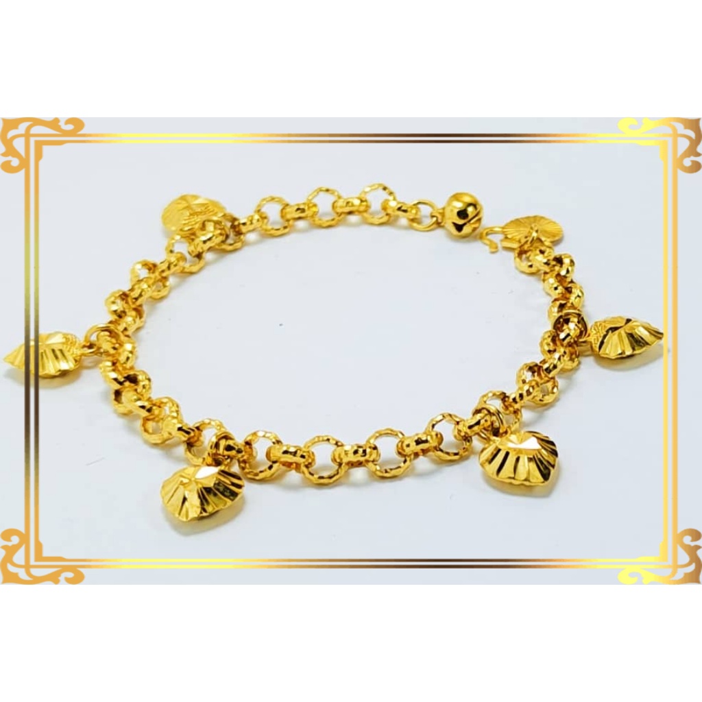 rantai Tangan Emas Bangkok Bracelet Gold Plated | Shopee Malaysia