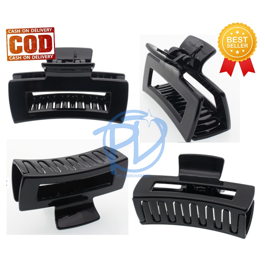 PD Rectangle Hair Claw Plastic Hair Clamps Fashion Hair Clip Ipit sa ...