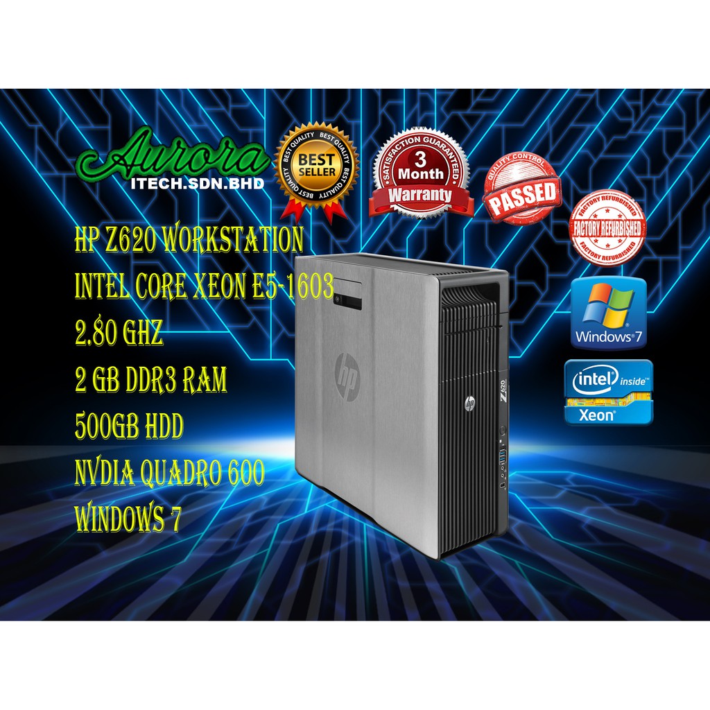 (REFURBISHED)HP Z620 Workstation Xeon Desktop / Intel Xeon E5-1630 2 ...