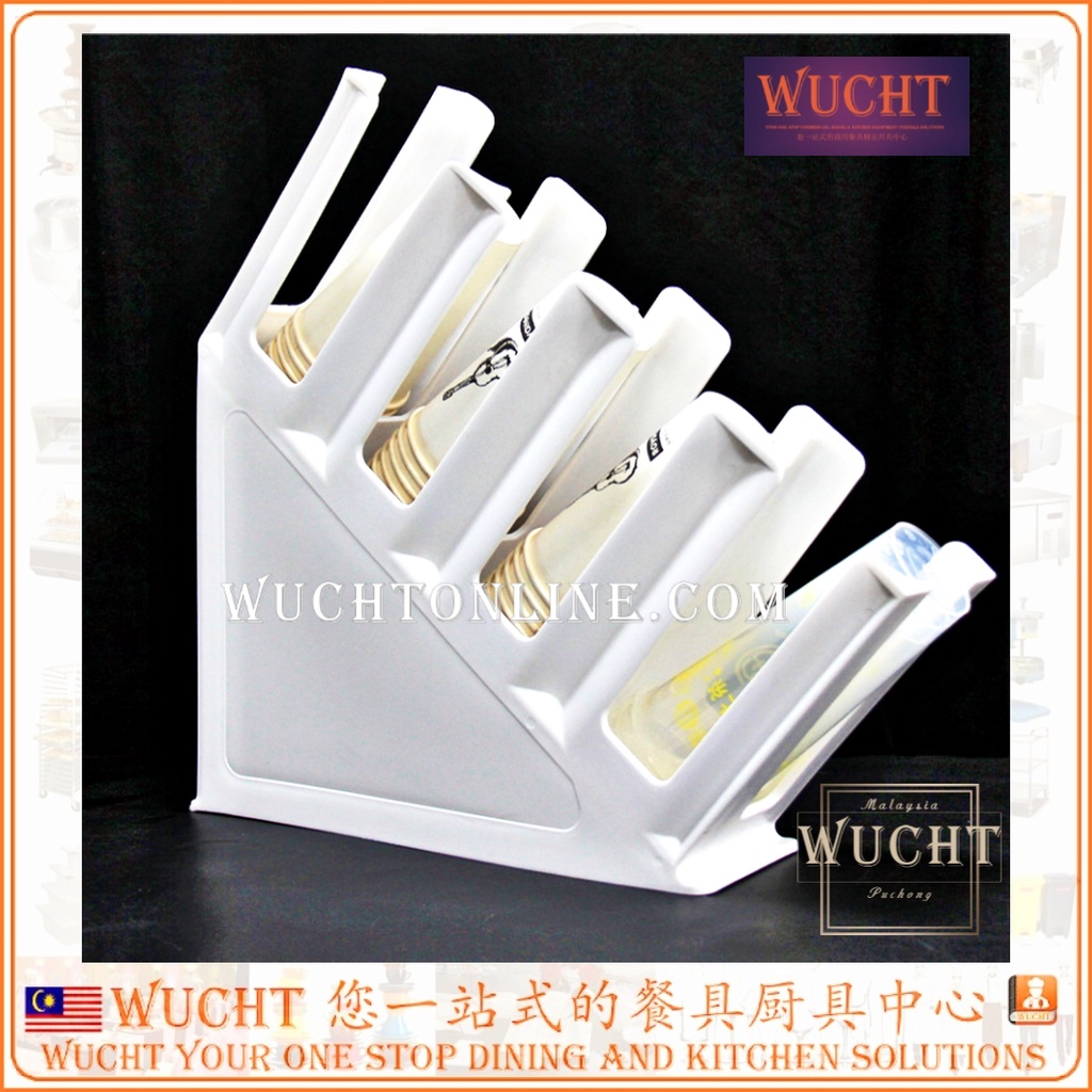 【WUCHT】4 Rak Cawan Warna 4 Cup Holder Rack Compartment Plastic Counter ...