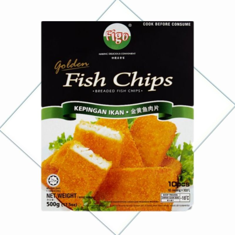 FIGO GOLDEN BREADED FISH CHIP (500G) (10PCS) 金黄鱼肉片 | Shopee Malaysia