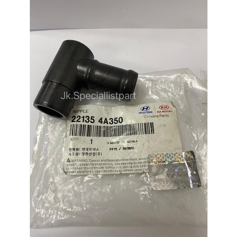 NIPPLE PIPE CYLINDER HEAD GENUINE PART (ORIGINAL) [22135-4A350] HYUNDAI ...