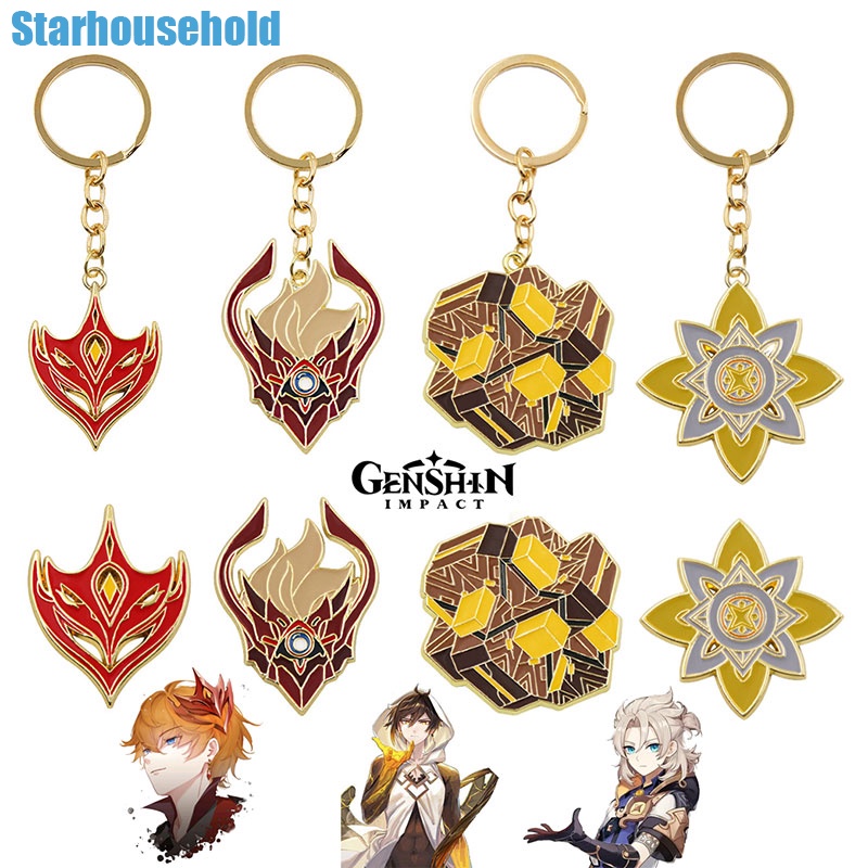 Genshin impact keychain genshin impact zhongli childe albedo brooch ...
