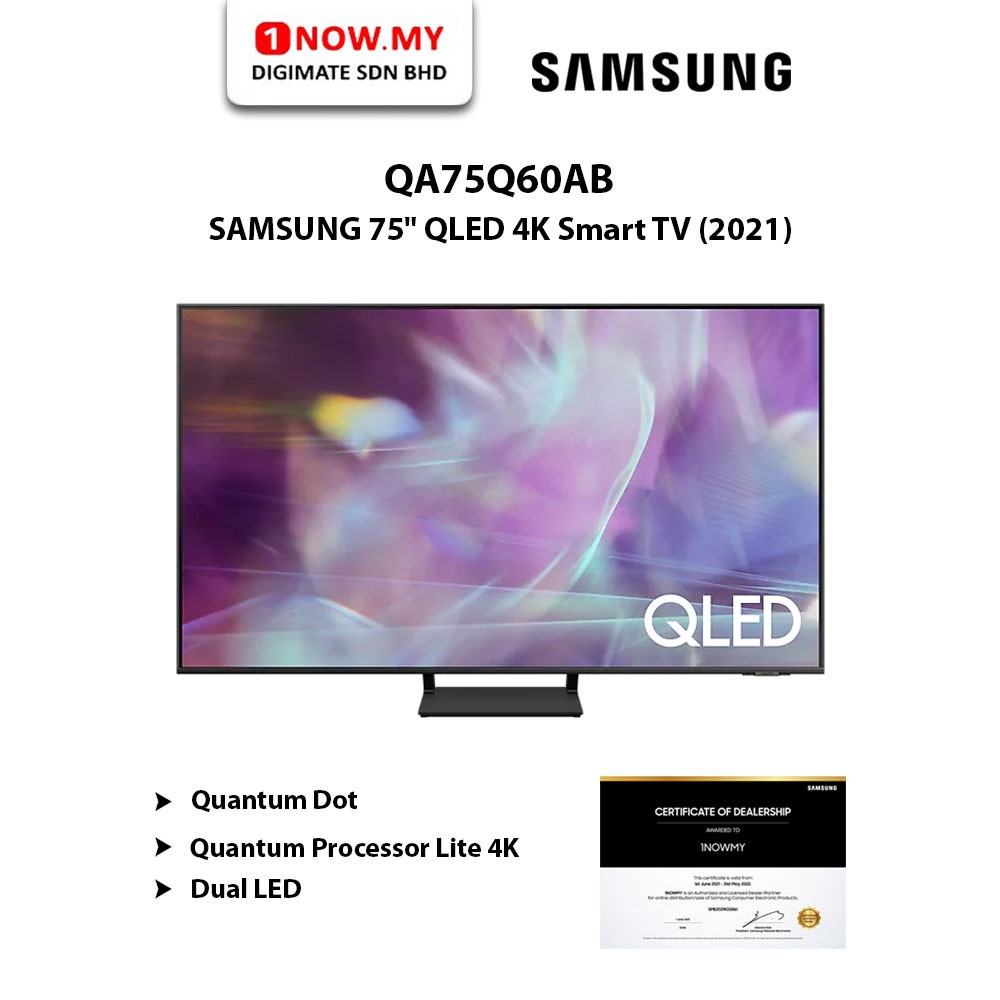 SAMSUNG 75" QLED 4K Smart TV QA75Q60AB | Shopee Malaysia