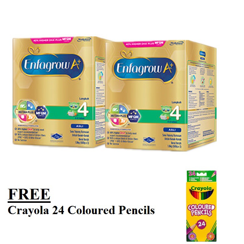 Enfagrow A+ Step 4 1.8kg x2 FREE Crayola | Shopee Malaysia