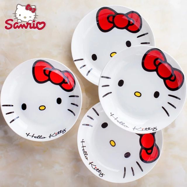 Hello Kitty plate ceramic 4pcs | Shopee Malaysia