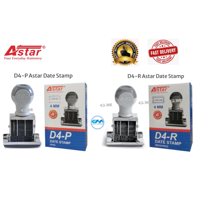 Date Stamp / "RECEIVED" with Date / "PAID" with Date Stamp / Rubber Stamp Chop | Shopee Malaysia