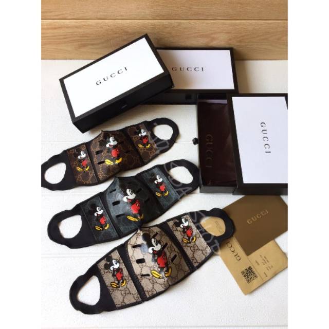 Face Mask/GUCCI MICKEY MOUSE Mask GUCCIXDISNEY FREE BOX IMPORT | Shopee ...
