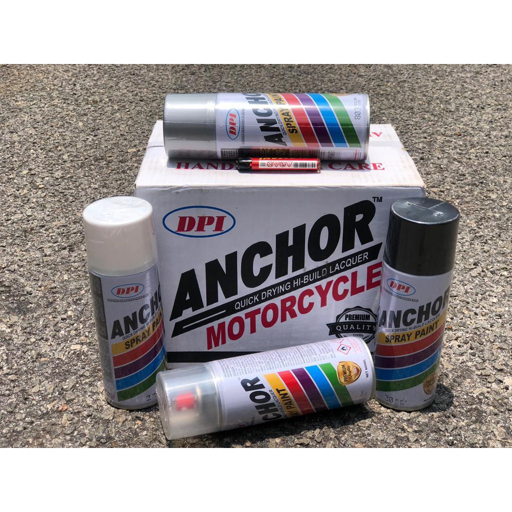 ANCHOR SPRAY MOTORCYCLE PAINT/ STANDARD COLOURS 400ML READY STOCK ...
