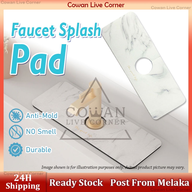 Washable Sink Splash Guard Faucet Absorbent Mat Microfiber Cloth Drip ...