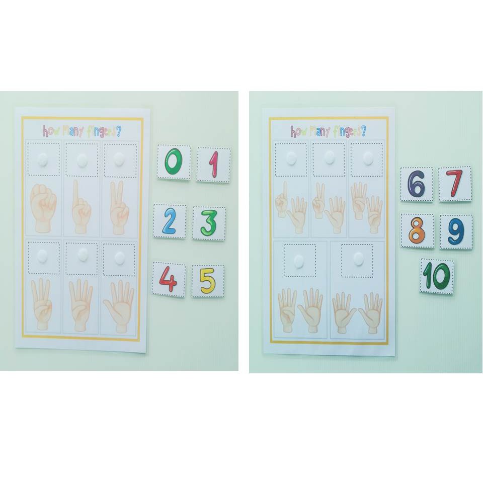 Number Matching-Quiet Book Busy Book Montessori Ready Stock Hardcopy ...