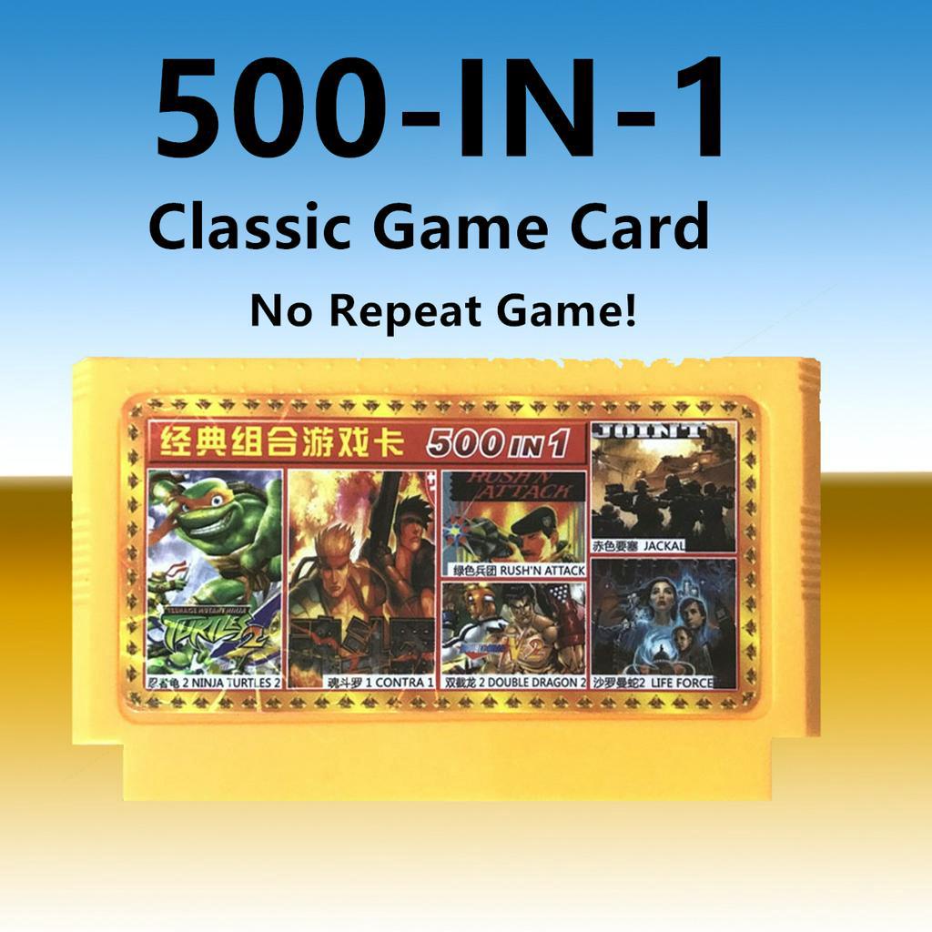 500-in-1 Classical Game Cards For Nintendo FC Video Game Card, Family ...