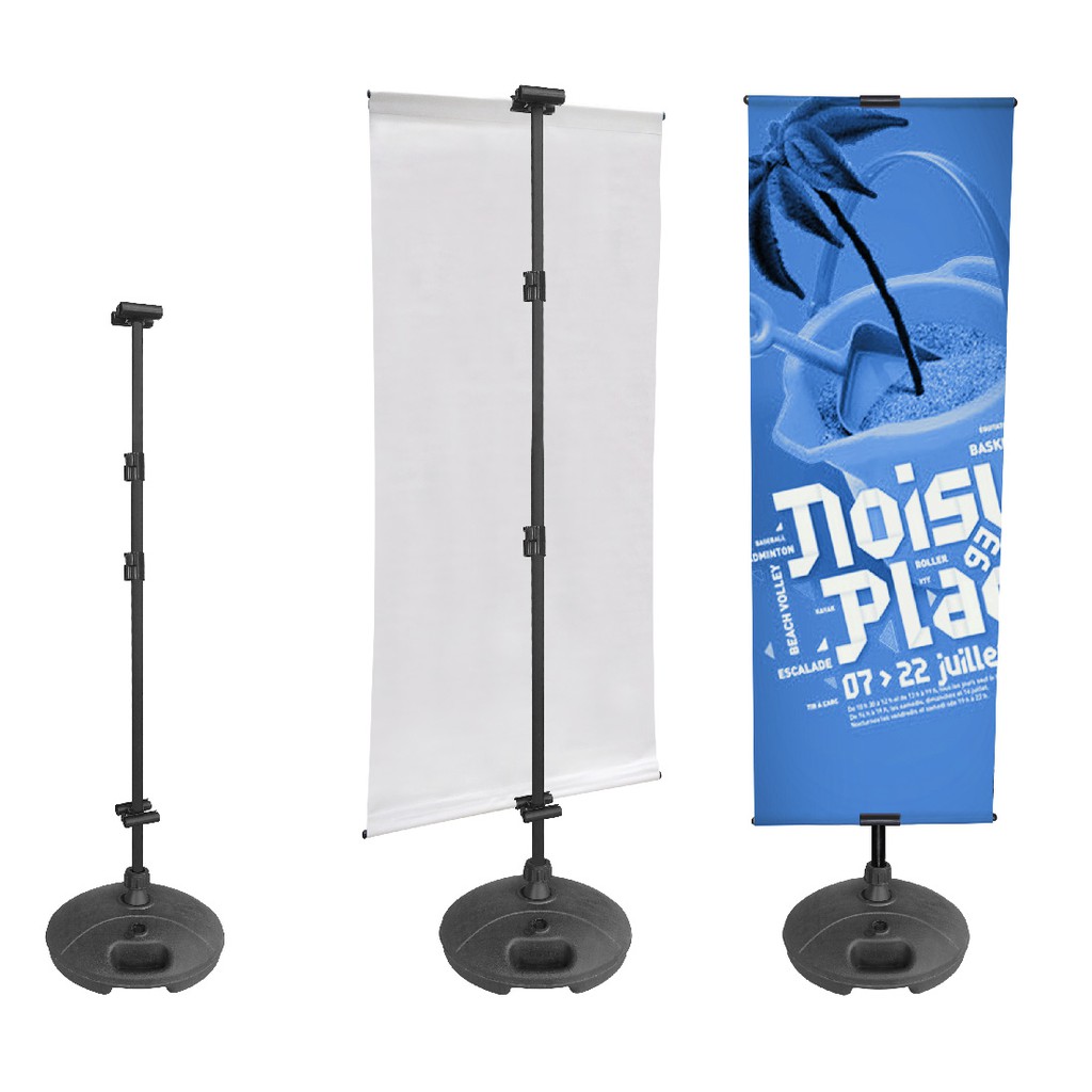 Adjustable T-Bar Bunting Stand with Water Tank ( Display Single Sided ...