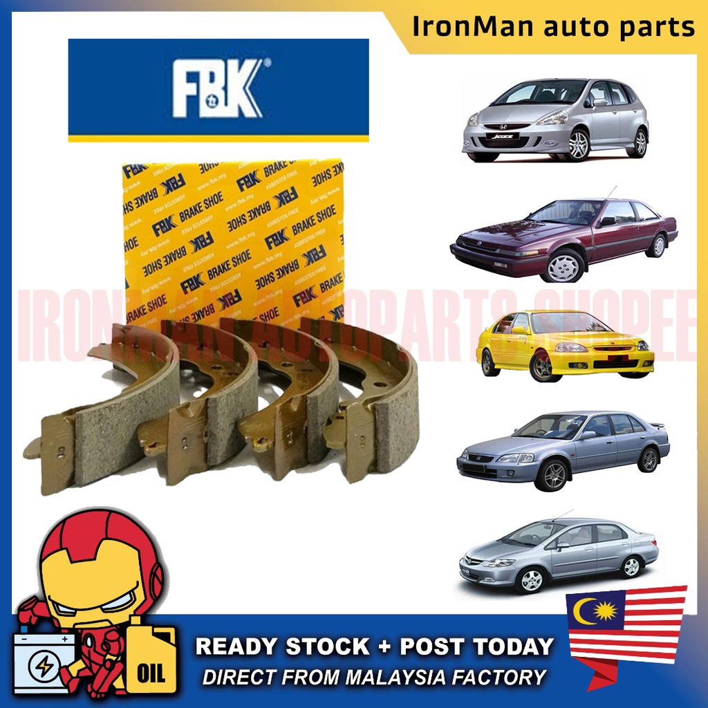 FBK AUTOMOTIVE CAR PARTS REAR BRAKE SHOE HONDA CITY CIVIC JAZZ ACCORD ...