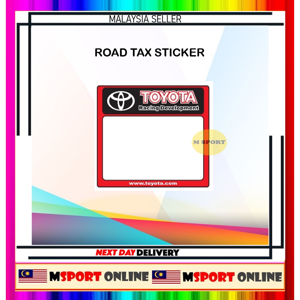 Car Road Tax Roadtax Sticker R3 PROTON PERODUA ADVAN NISSAN IMPUL ...