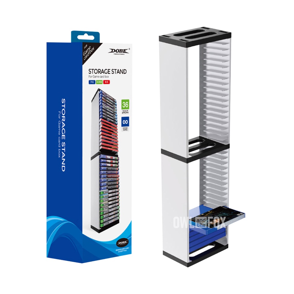 DOBE PS5 PS4 Xbox Storage Stand 12/18/36 Slots Game Storage Tower Game ...