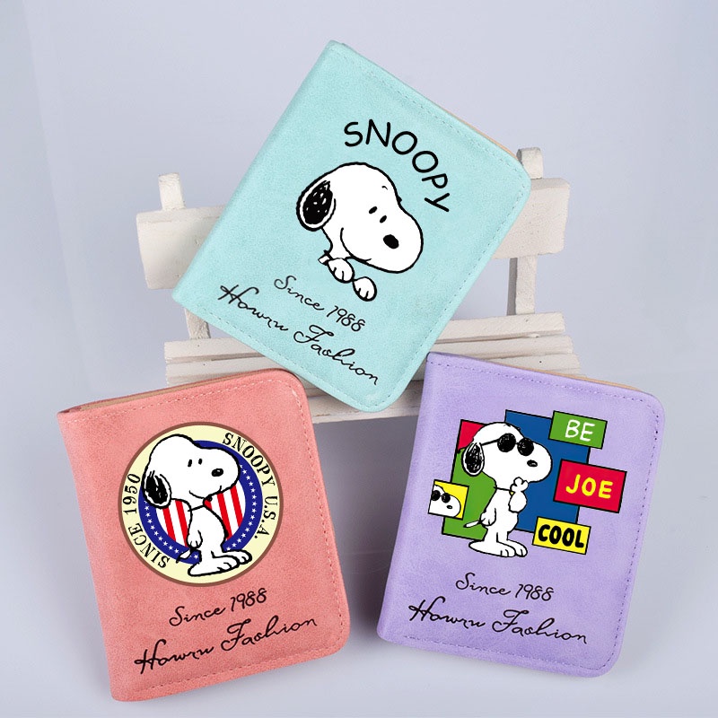 Cartoon Snoopy Wallet for Women Coin Purse Cute Wallet Short Wallet ...