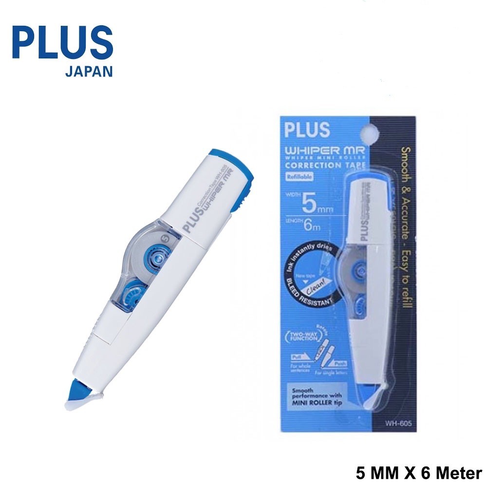 Plus Correction Tape Refillable (Blue - 5MM x 6M) | Shopee Malaysia