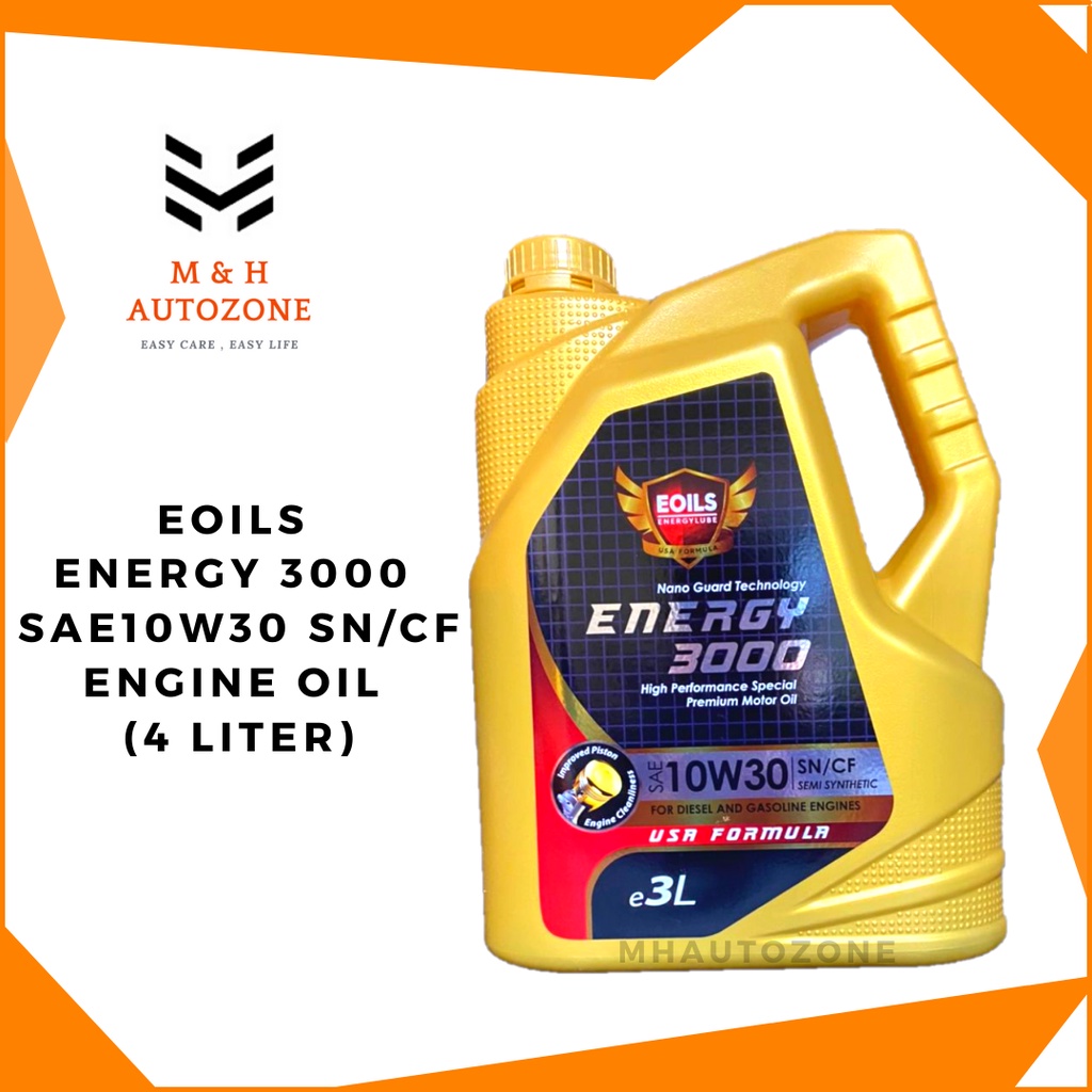 EOILS ENERGY 3000 SAE 10W-30 SN/CF ENGINE OIL (3L) | Shopee Malaysia
