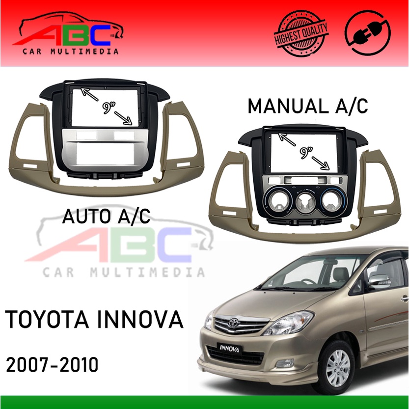 9INCH Android Player Casing For Toyota Innova 2004 2005 2006 2007 2008 ...