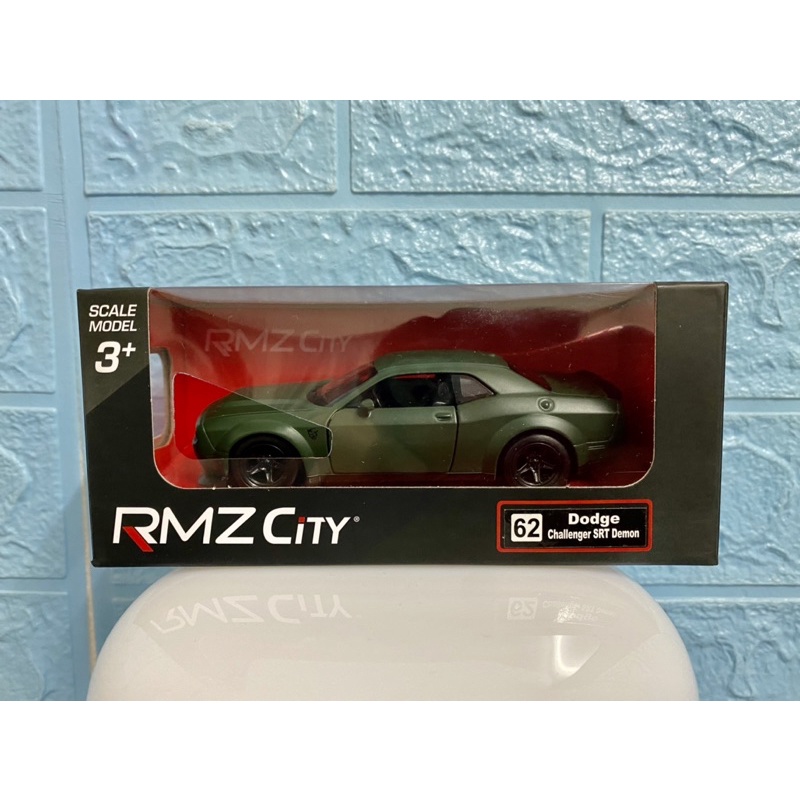RMZ City DODGE CHALLENGER SRT DEMON Dark Green Black Police 1/32 1/34 1 ...