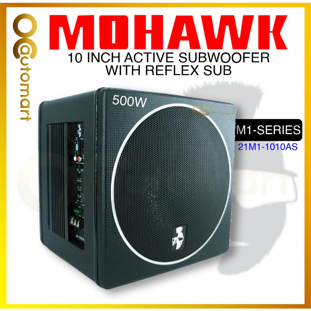 MOHAWK M1-SERIES 10 INCH ACTIVE SUBWOOFER WITH REFLEX SUB M1-1010AS ...