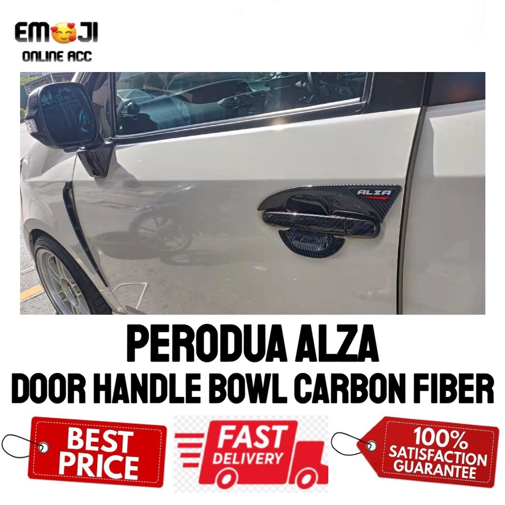 Perodua Alza Door Handle Bowl Cover trim accessories carbon fiber ...