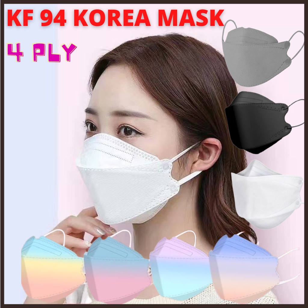 Face Mask 10pcs KF94 KN95 Korean Earloop Pelitup Muka | Shopee Malaysia