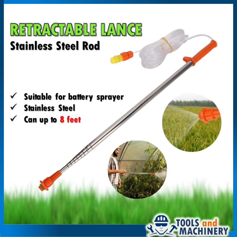 8 feet Batang Pam Racun Retractable Lance Spraying Rod Pesticide Spray ...