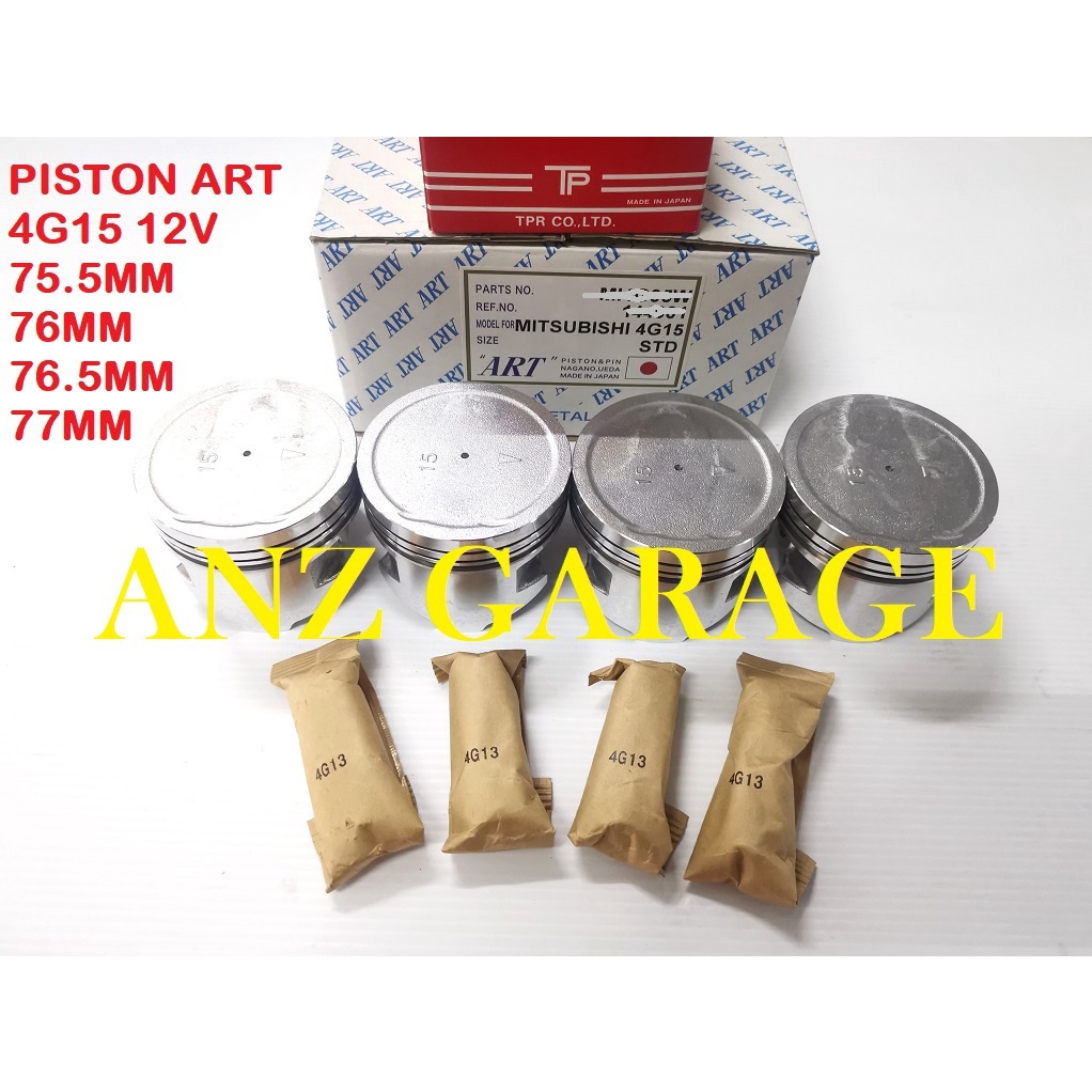 ART PISTON 4G15 12V PROTON MITSUBISHI 75.5MM 76MM 76.5MM 77MM WITH RING ...