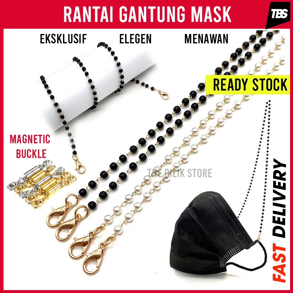 Premium Simple Elegant Rantai Mask Dan Spek Mask Mata Extender Hijab ...