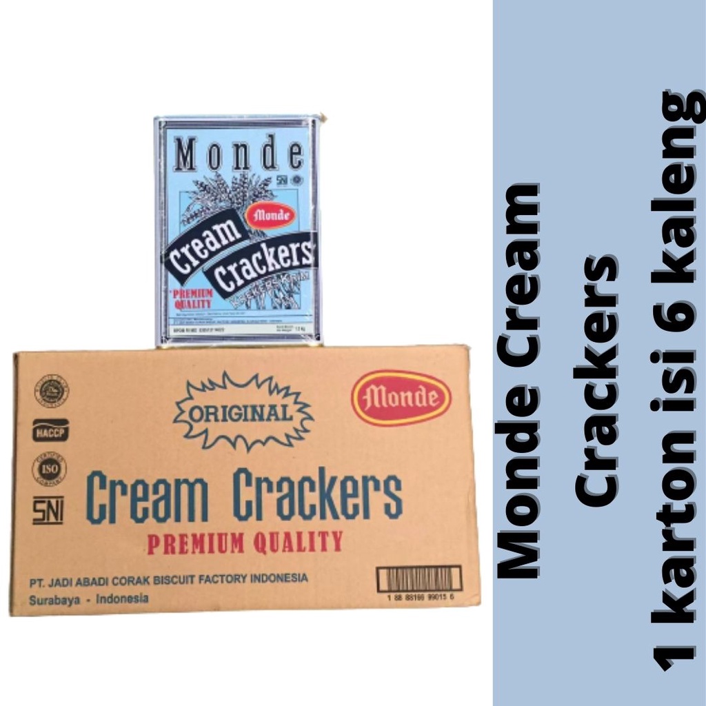 Monde Cream Crackers Canned 1,2kg - 1 CARTON contains 6 | Shopee Malaysia