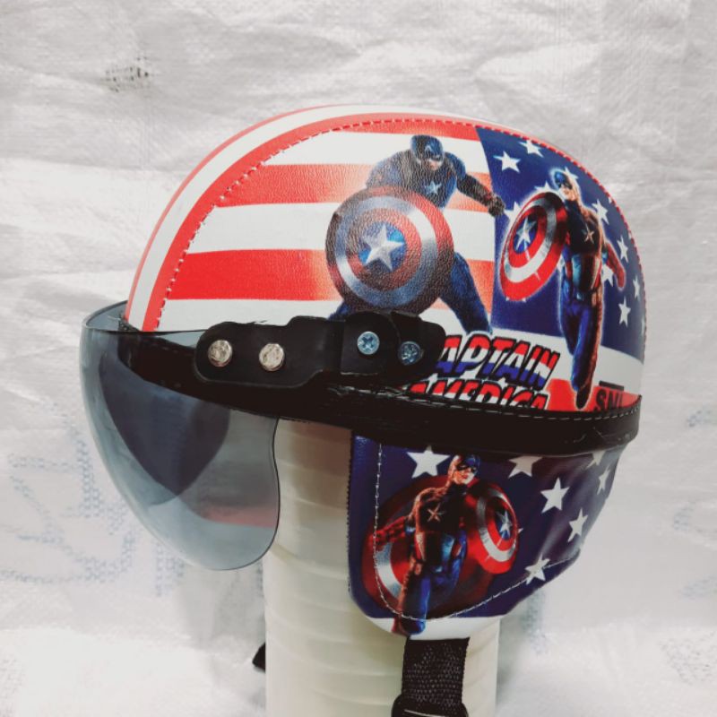 Captain america Child Helmet (retro model) | Shopee Malaysia