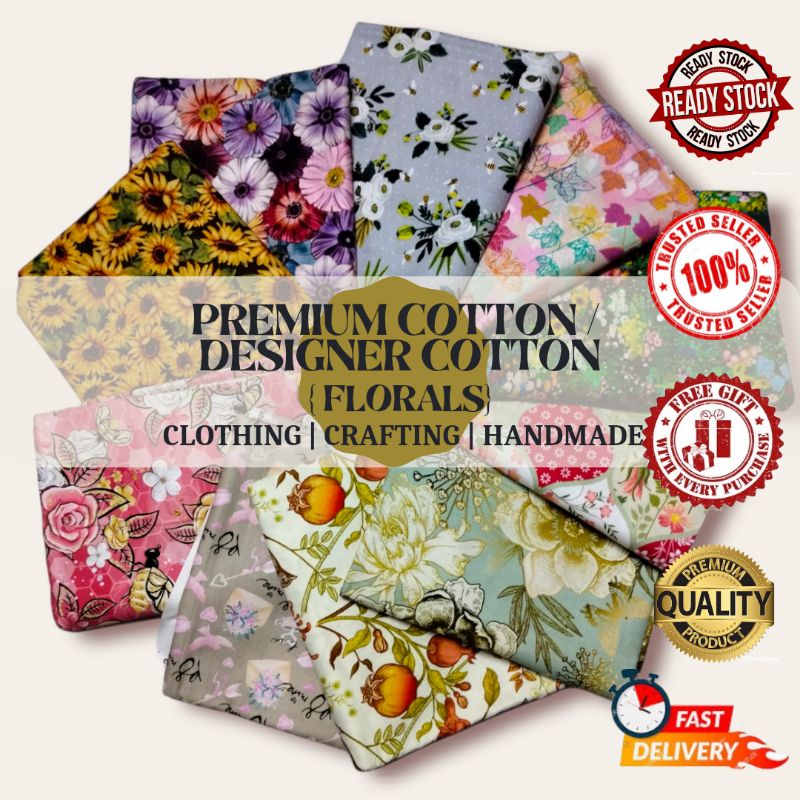 DESIGNER COTTON / PREMIUM COTTON [ FLOWERS ]/ Exclusive Print Cotton ...