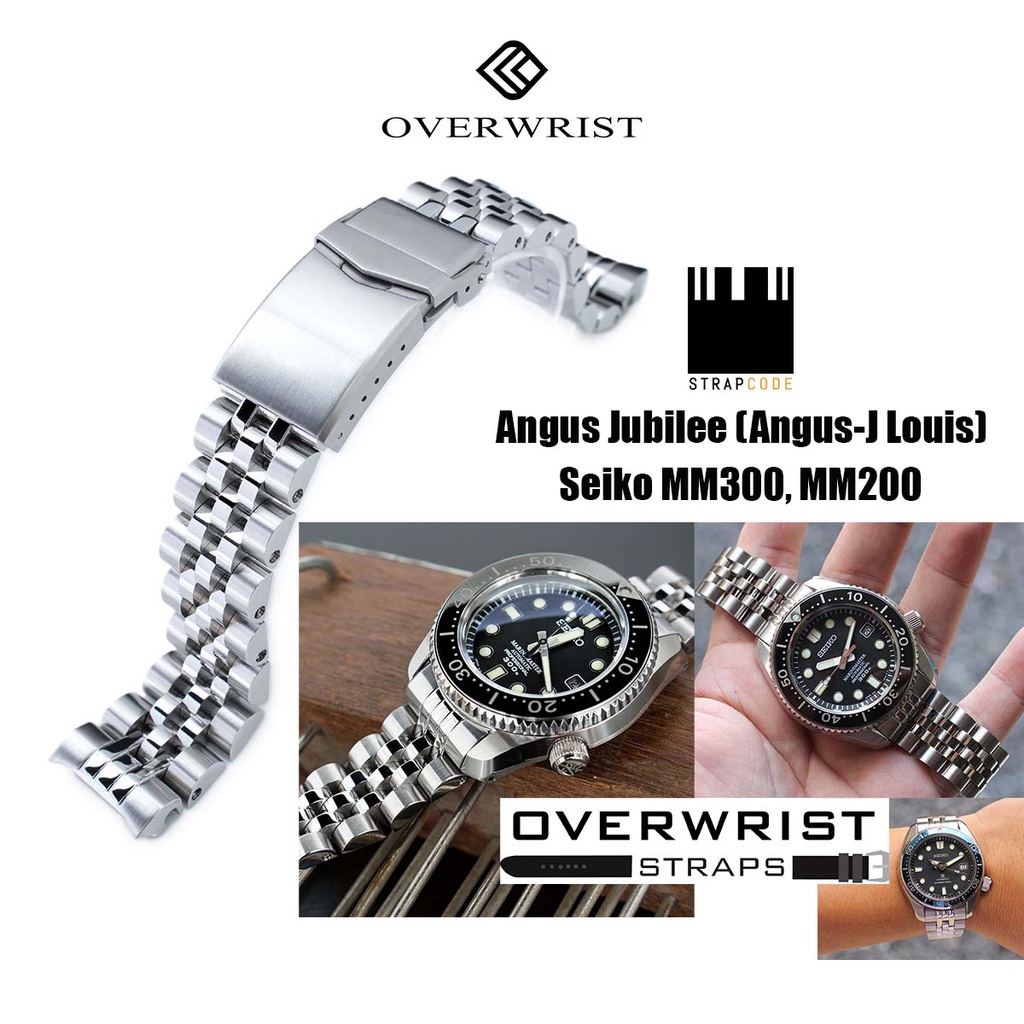 Watch Strap Model miltat strapcode angus jubilee for seiko mm300 mm200 ...