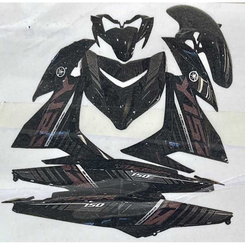 MAGIC BOY Y15 V2 BATMAN BLACK BLACK BODY COVER SET (VIETNAM ORIGINAL ...