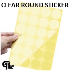 25mm Transparent Round Sticker Tape PVC Adhesive Seal Label Stickers ...