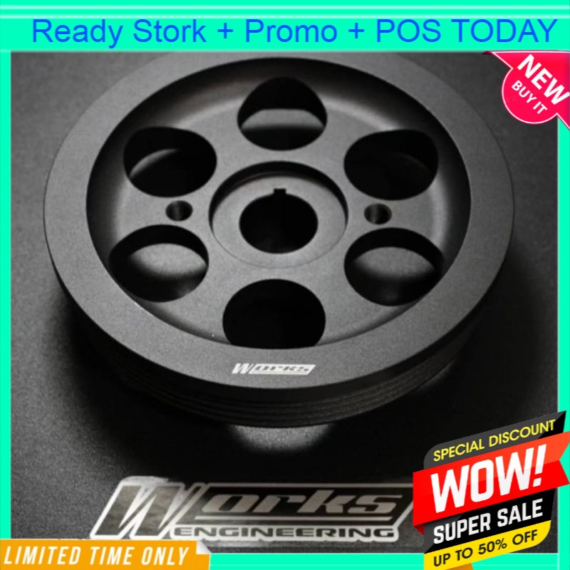 Works Engineering Light Weight Crank Pulley Engine Performance Nissan ...